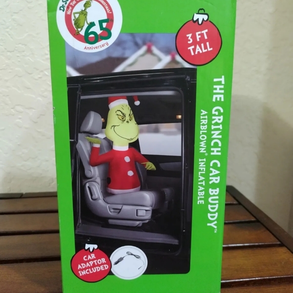 Holiday | The Grinch Car Buddy Christmas Airblown Inflatable Led 3 Ft W ...